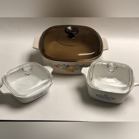 Corningware | Kitchen | Corning Ware Set 3 Pieces Diferent Size ...